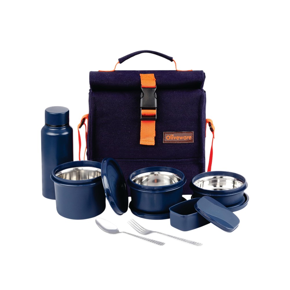Oliveware Stainless Steel Magma Lunch Box Set Price - Buy Online at ...