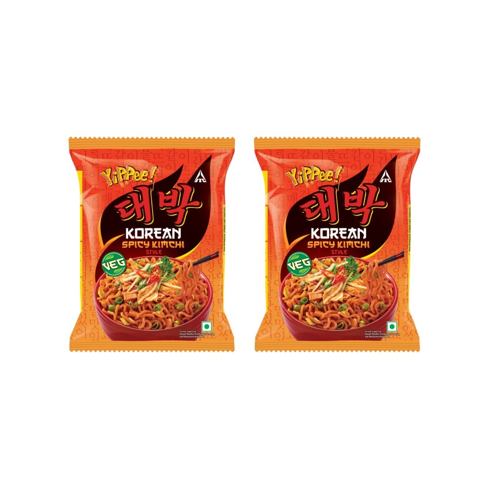 Yippee Korean Spicy Kimchi Style Veg Noodles - Pack of 2 Price - Buy ...