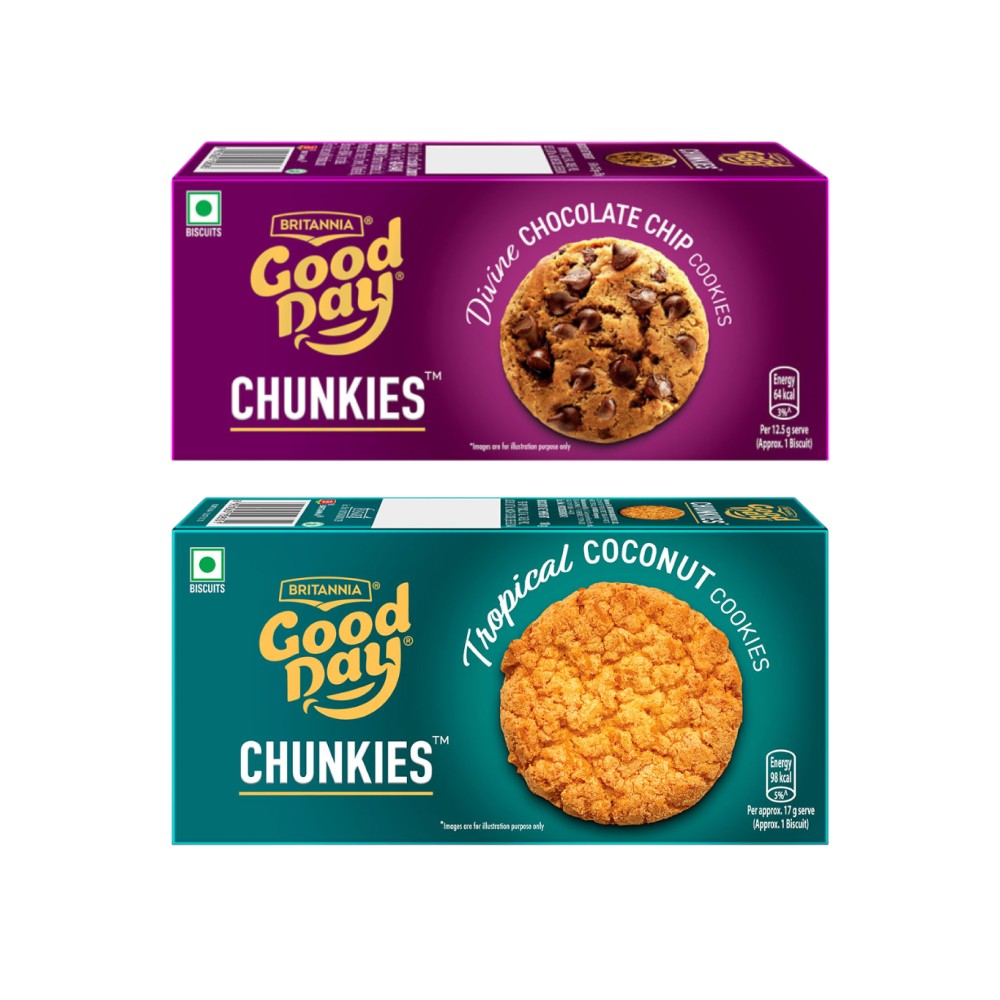 Britannia Good Day Chunkies Chocolate Chip Cookies (75 g) + Britannia ...