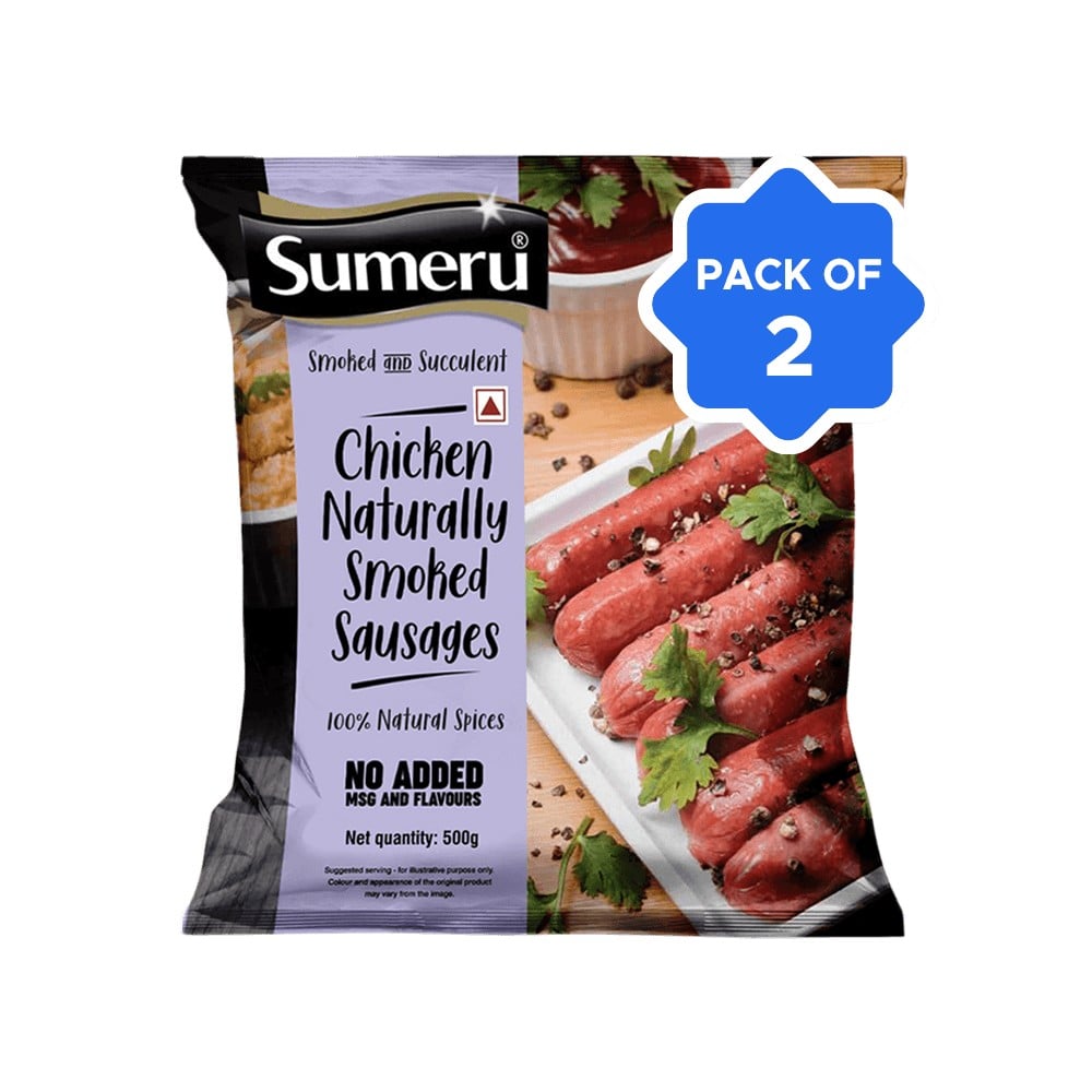 Sumeru Naturally Smoked Chicken Sausage (Frozen) - Pack of 2 Price ...
