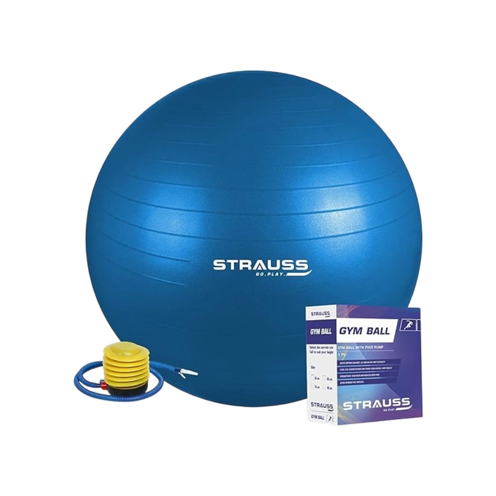 Strauss Anti-Burst Rubber Gym Ball with Free Foot Pump Price - Buy ...