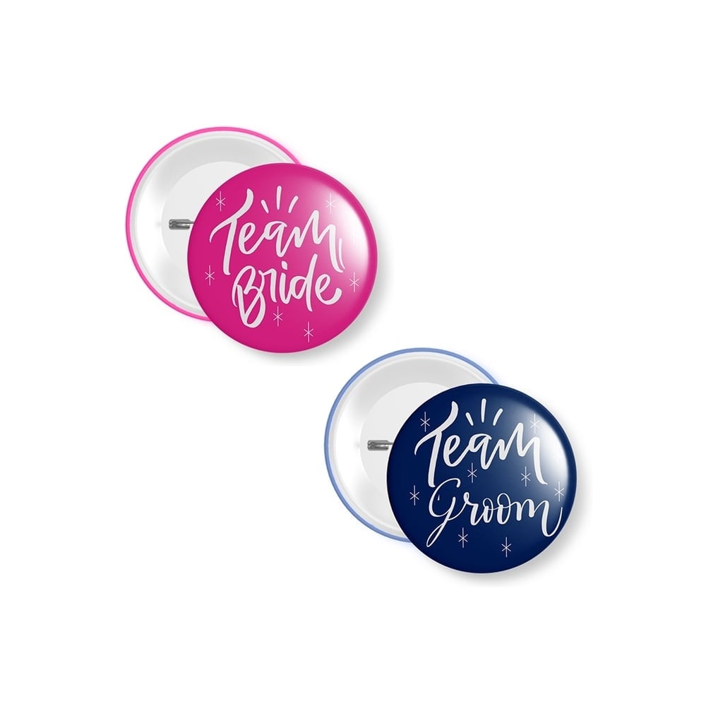 Party Propz Team Groom & Bride Badge (Multicolour) Price - Buy Online ...
