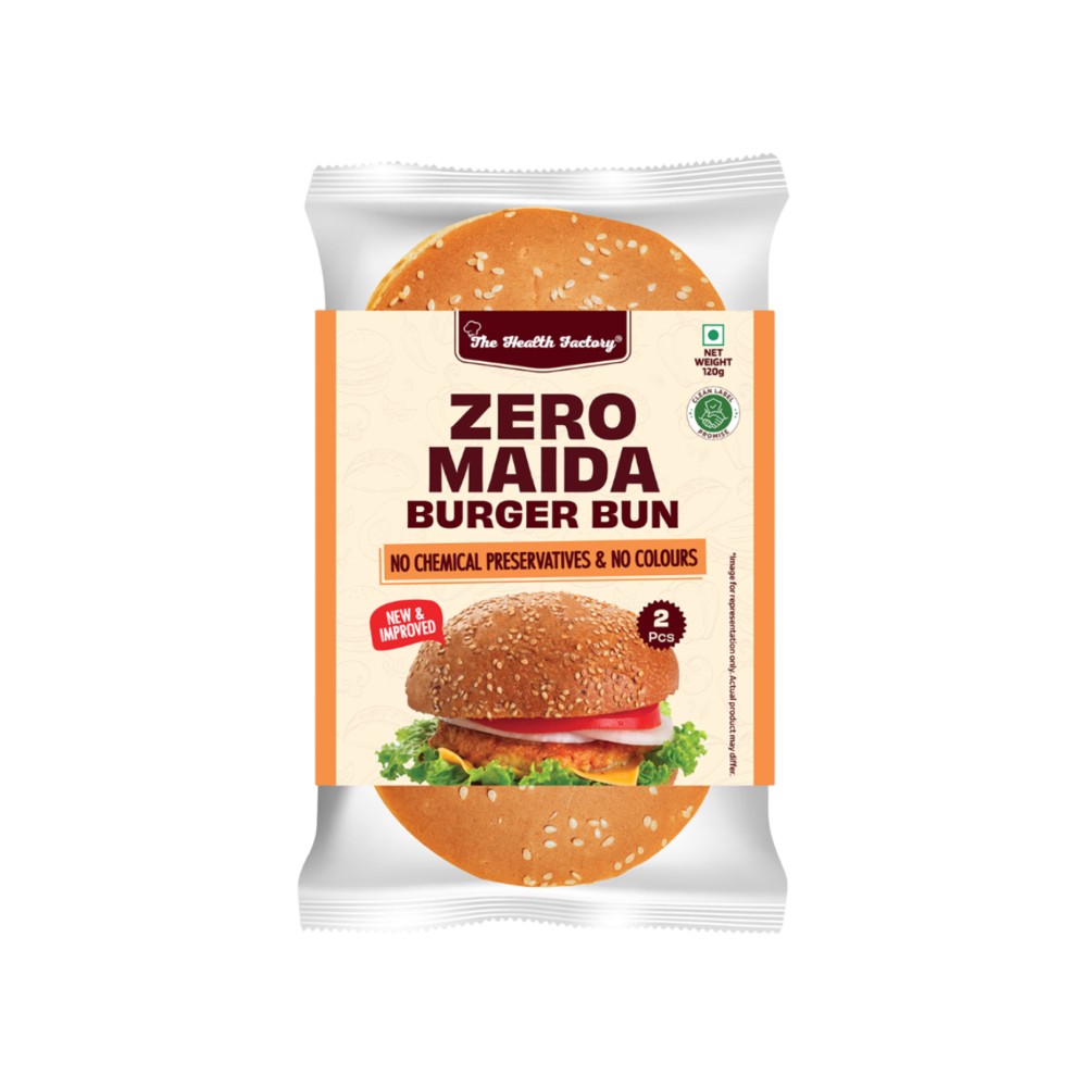 The Health Factory Zero Maida Burger Bun Price - Buy Online at ₹37 in India
