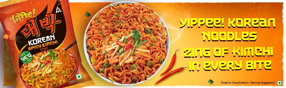 Yippee Korean Spicy Kimchi Instant Noodles Price - Buy Online at ₹55 in ...