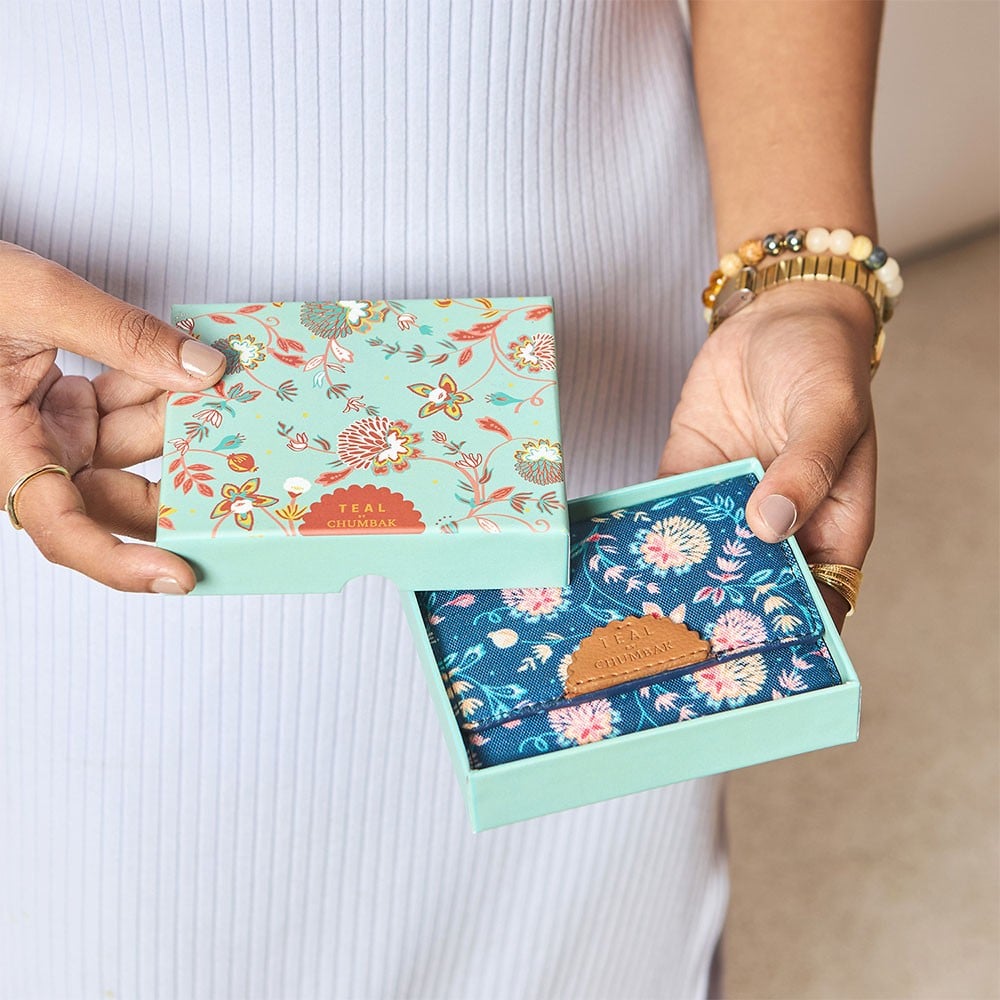 Teal By Chumbak Two-Fold Wallet (Blue Bloom) Price - Buy Online at Best ...