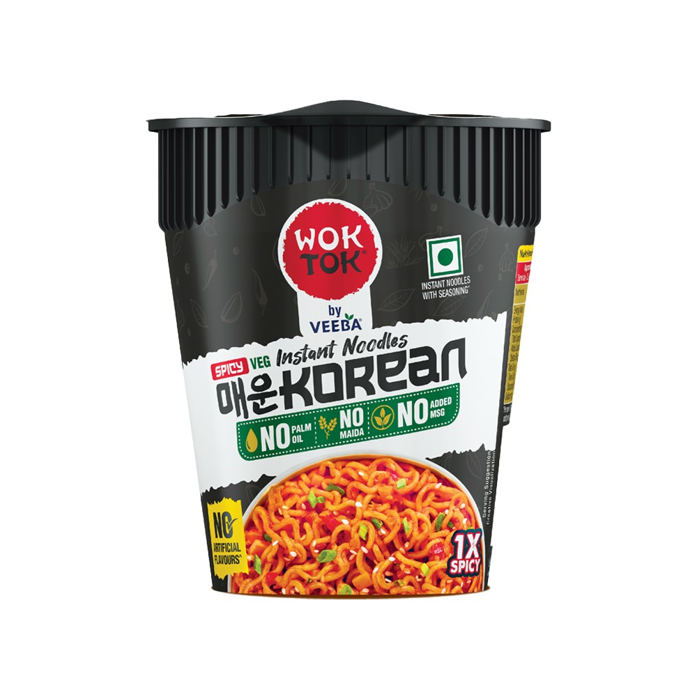 Wok Tok by Veeba Spicy Korean Cup Noodles (No Maida & Palm Oil) Price ...