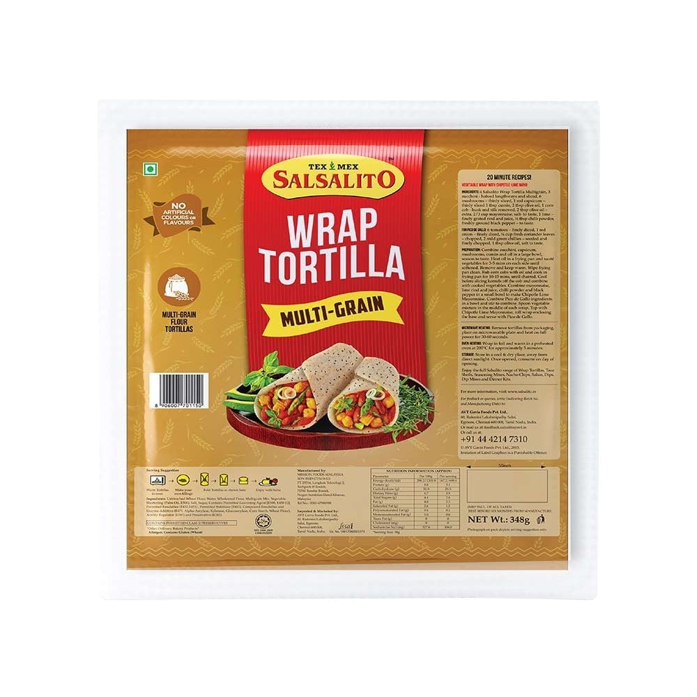 Salsalito Multigrain Tortilla Wrap (6 pcs) Price - Buy Online at ₹194 ...