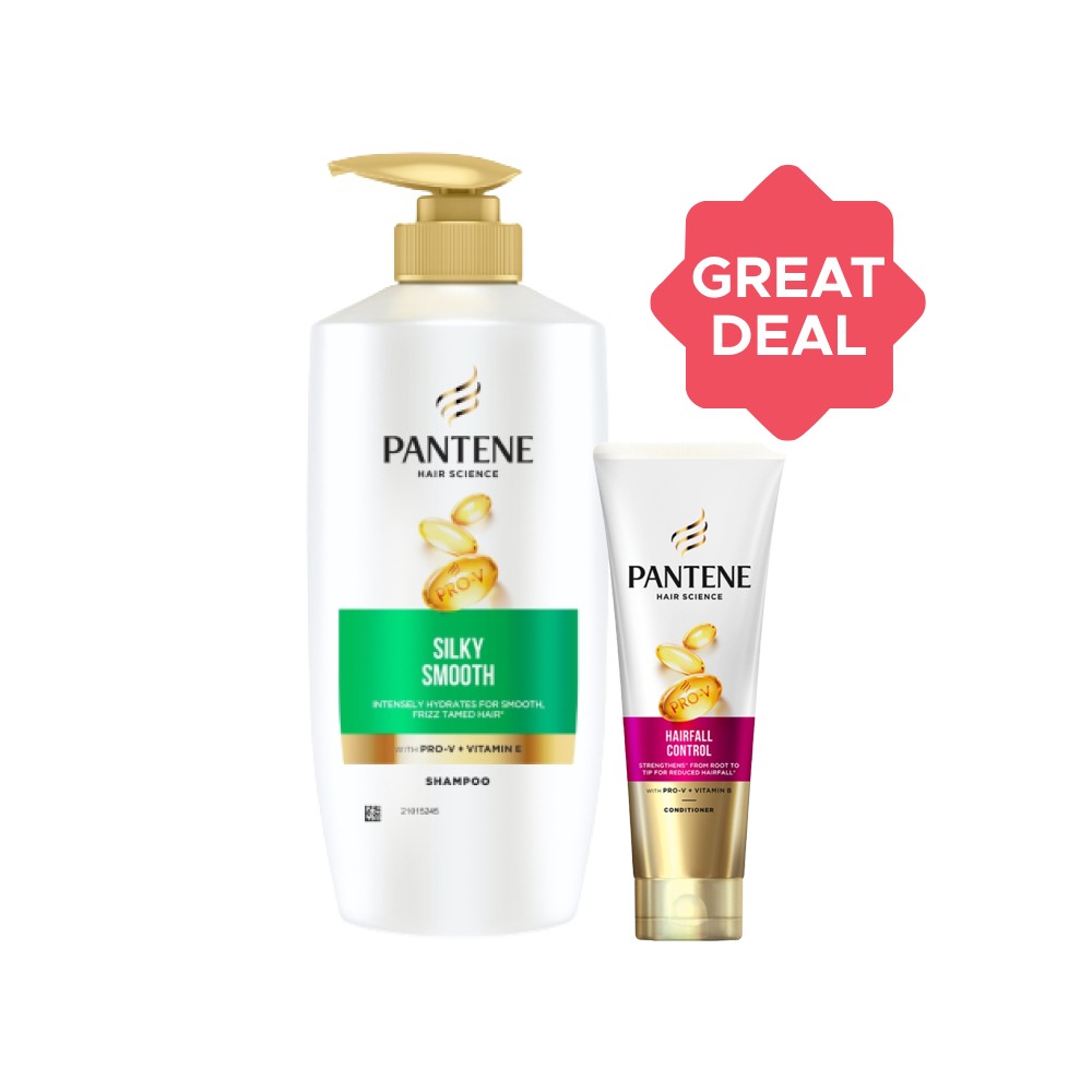 Pantene Hair Science Silky Smooth Shampoo with Vitamin E 650 ml ...