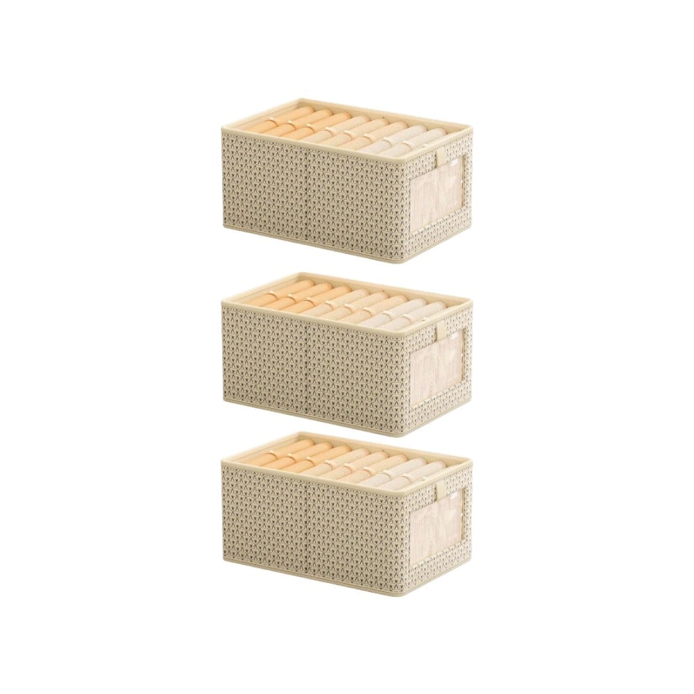 House of Quirk Cotton Closet Organizers Storage Box (Beige) Price - Buy ...
