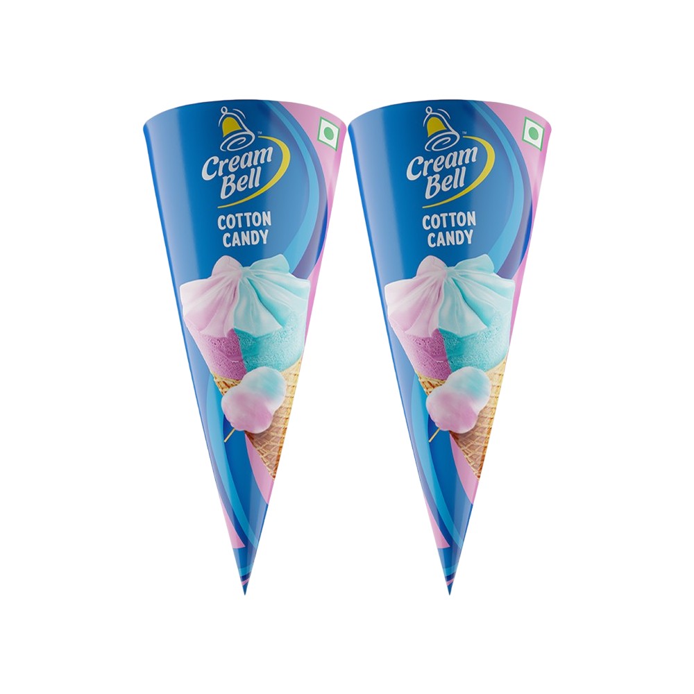 Cream Bell Cotton Candy Frozen Dessert Cone - Pack of 2 Price - Buy ...