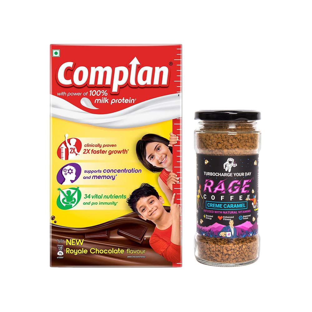 Complan Kids Nutrition Drink Mix (Royal Chocolate) + Rage Coffee Creme ...