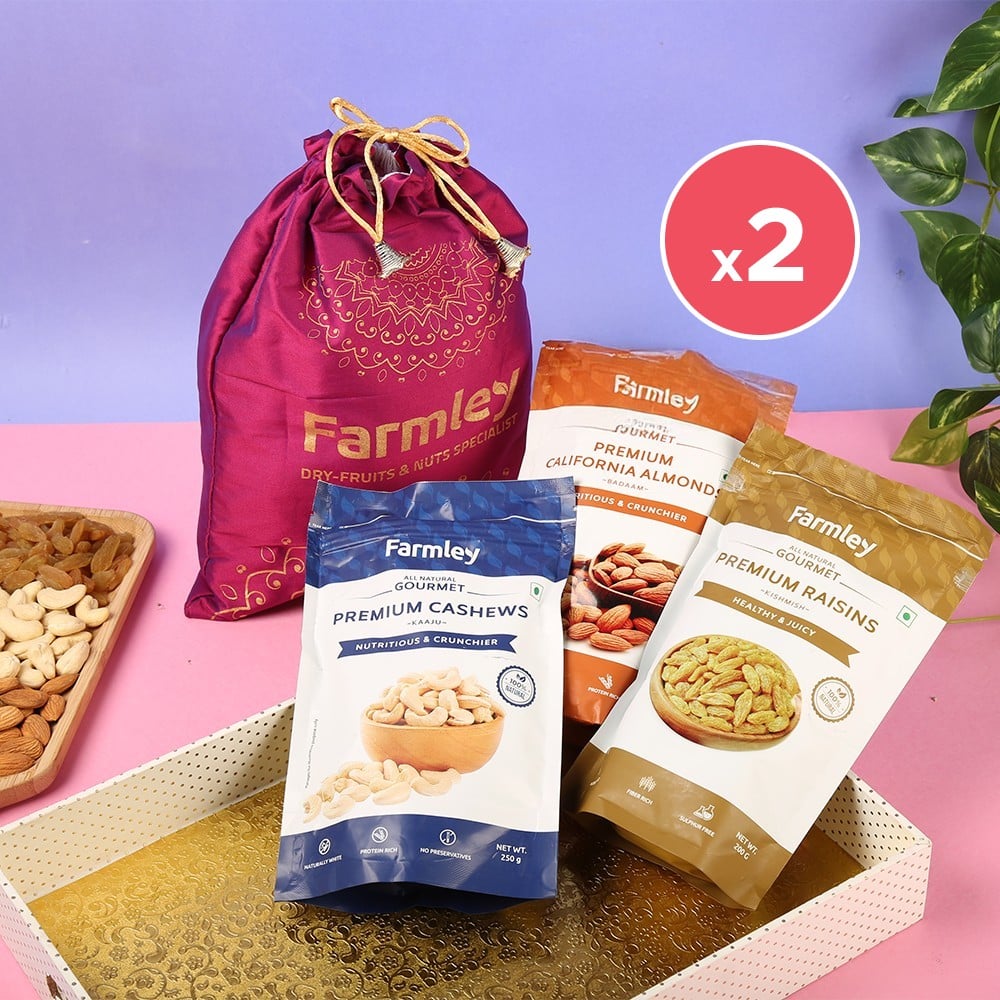 Farmley Mix Dry Fruit Potli - Pack of 2 Price - Buy Online at Best ...