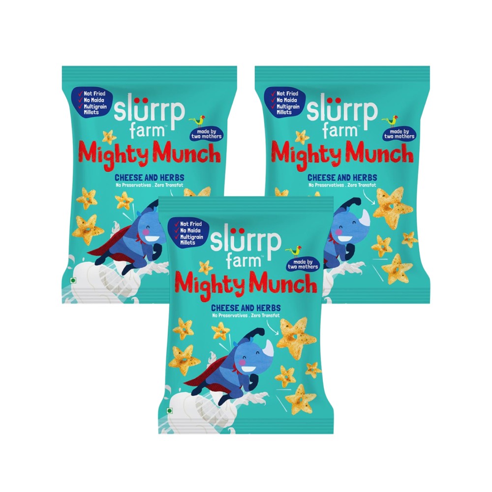 Slurrp Farm Mighty Munch Cheese and Herbs Puffs - Pack of 3 Price - Buy ...