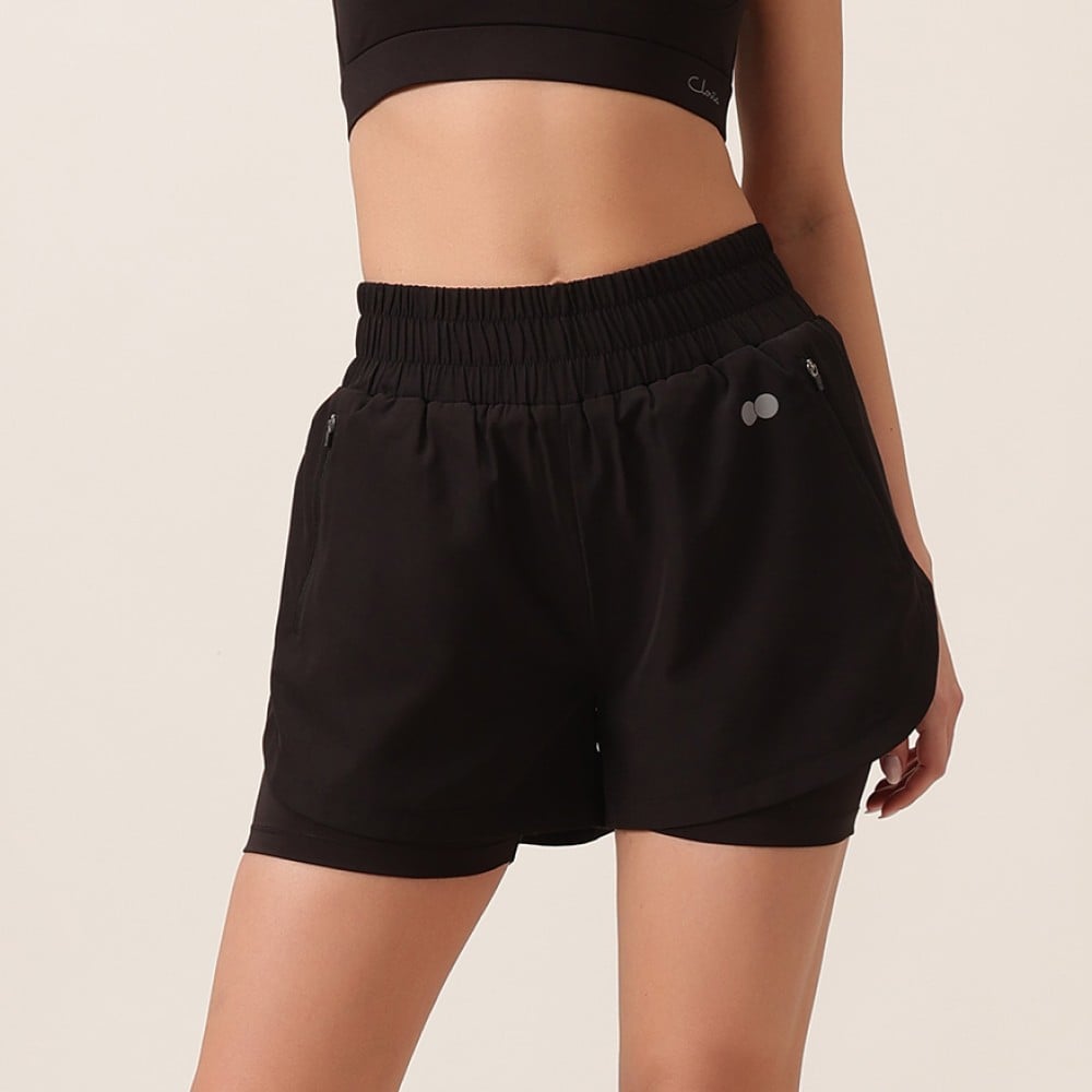 Clovia Snug Fit High Rise Running Shorts (Black) Price - Buy Online at ...