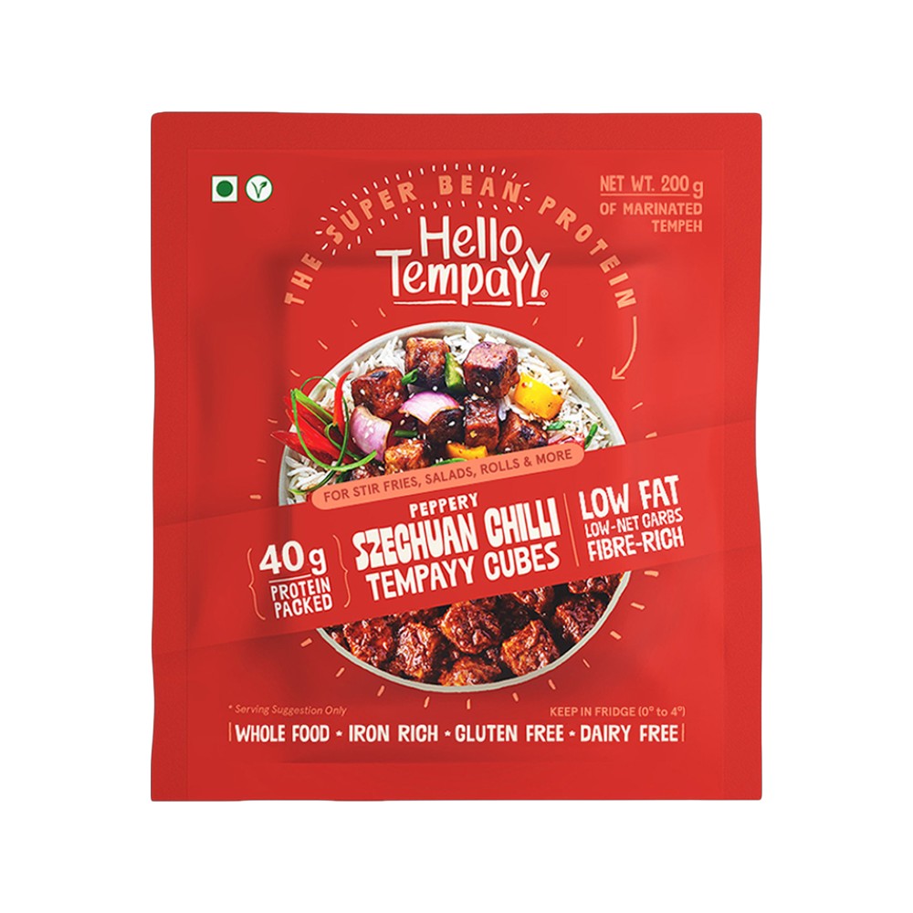 Hello Tempayy 40g Protein Szechuan Tempeh Cubes Price - Buy Online at ...