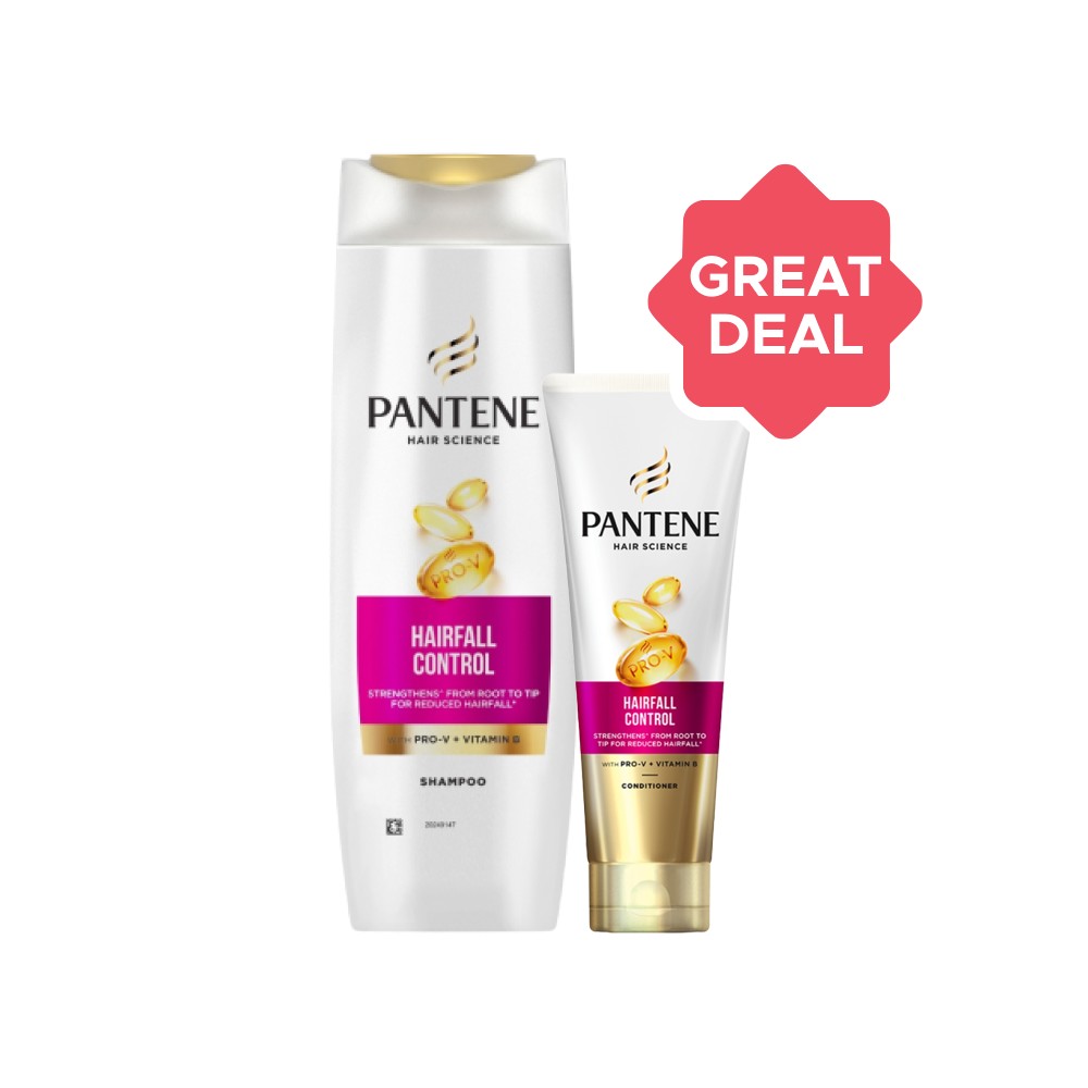 Pantene Hair Science Hairfall Control Shampoo with Vitamin B 340 ml ...