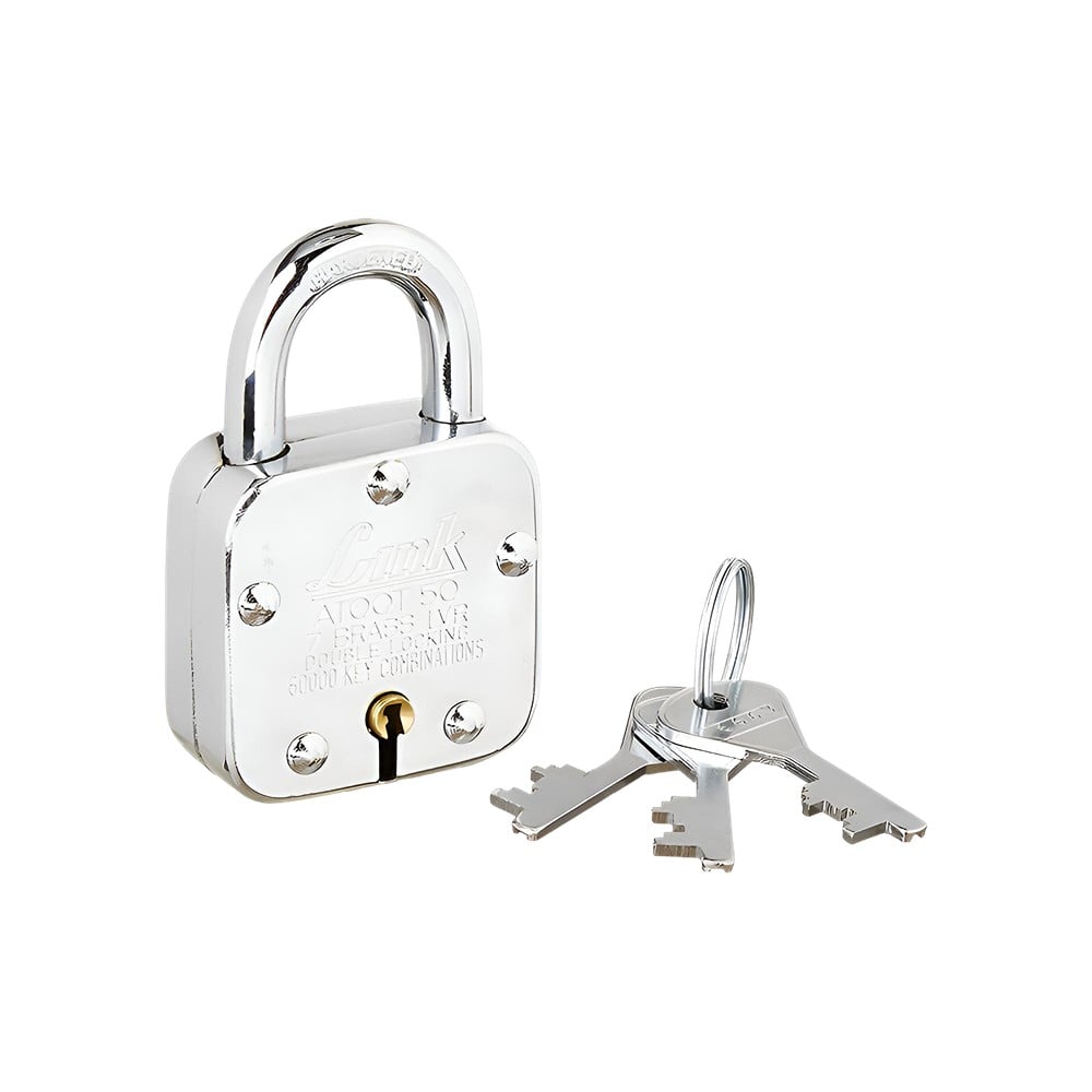 Link Atoot 50 Double Locking 50 mm Steel Pad Lock (Silver) Price - Buy ...