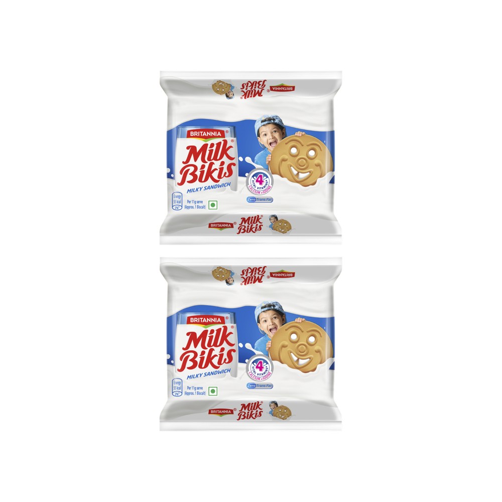 Britannia Milk Bikis Milky Sandwich Creme Biscuits - Pack of 2 Price ...