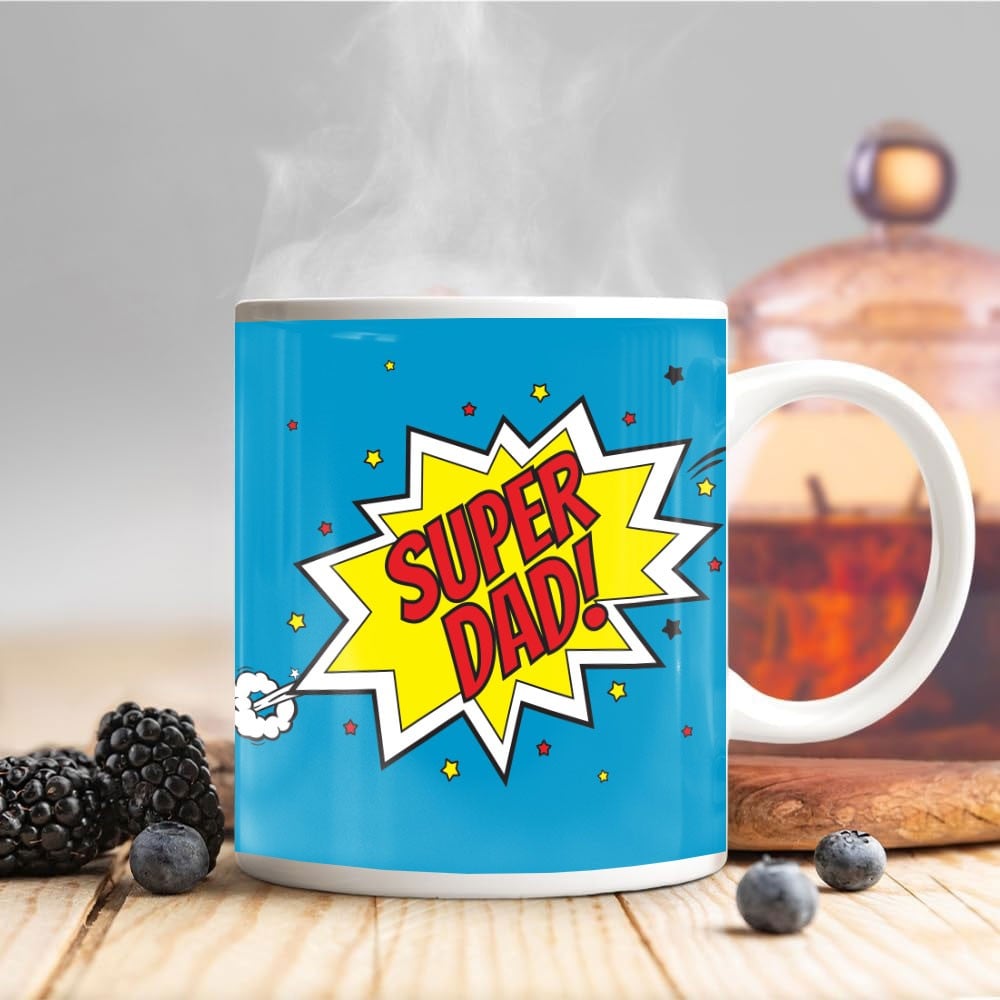 Party Propz Super Dad Printed Mug (Ceramic) Price - Buy Online at Best ...