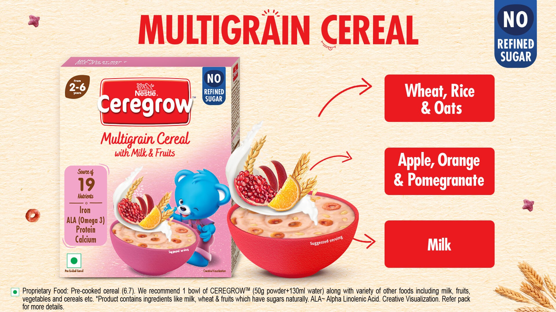 Nestle Ceregrow No Refined Sugar Multigrain Cereal Price - Buy Online ...