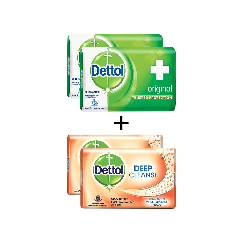 Dettol Original Soap 2x125g + 2x125g - Free Dettol Deep Cleanse Soap ...