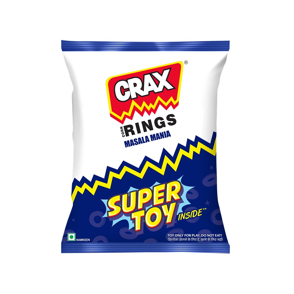 Crax Corn Rings Masala Mania Puffs Snacks with Super Toys Price - Buy ...