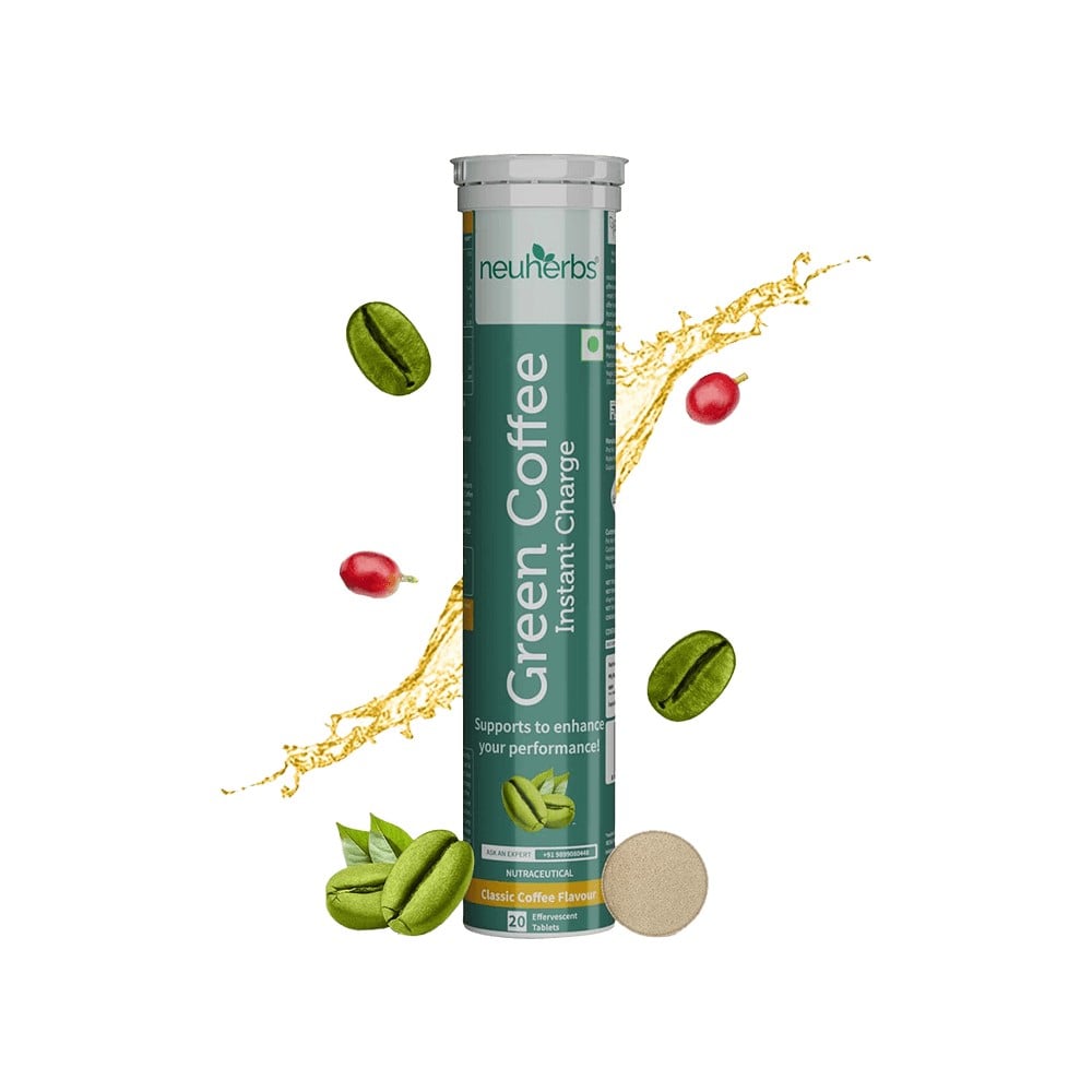 Neuherbs Green Coffee Electrolyte Effervescent Tablets (Classic Coffee ...