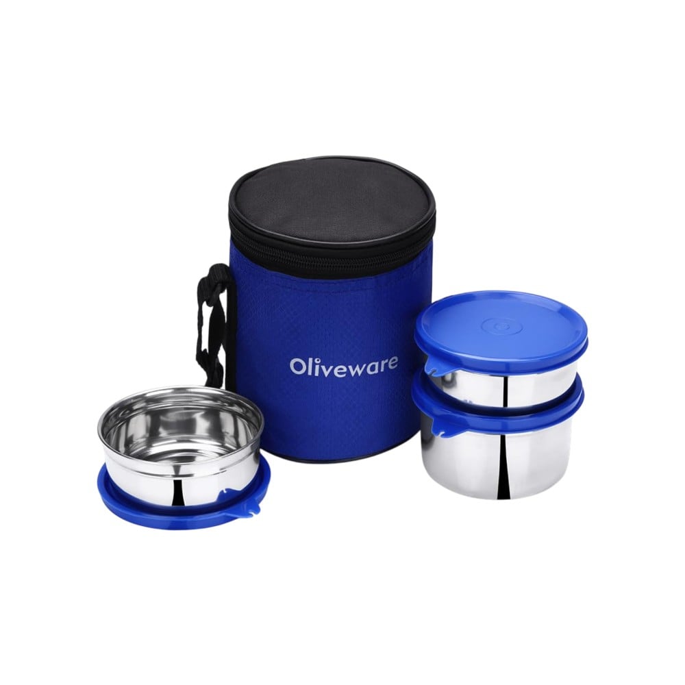 Oliveware Stainless Steel Lovely Stylo Lunch Set Price - Buy Online at ...