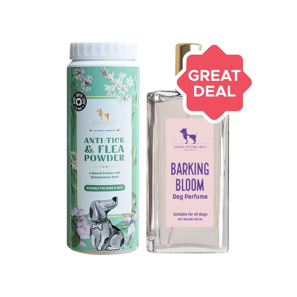 HUFT Barking Bloom Dog Perfume + Anti Tick & Flea Pet Powder Combo ...