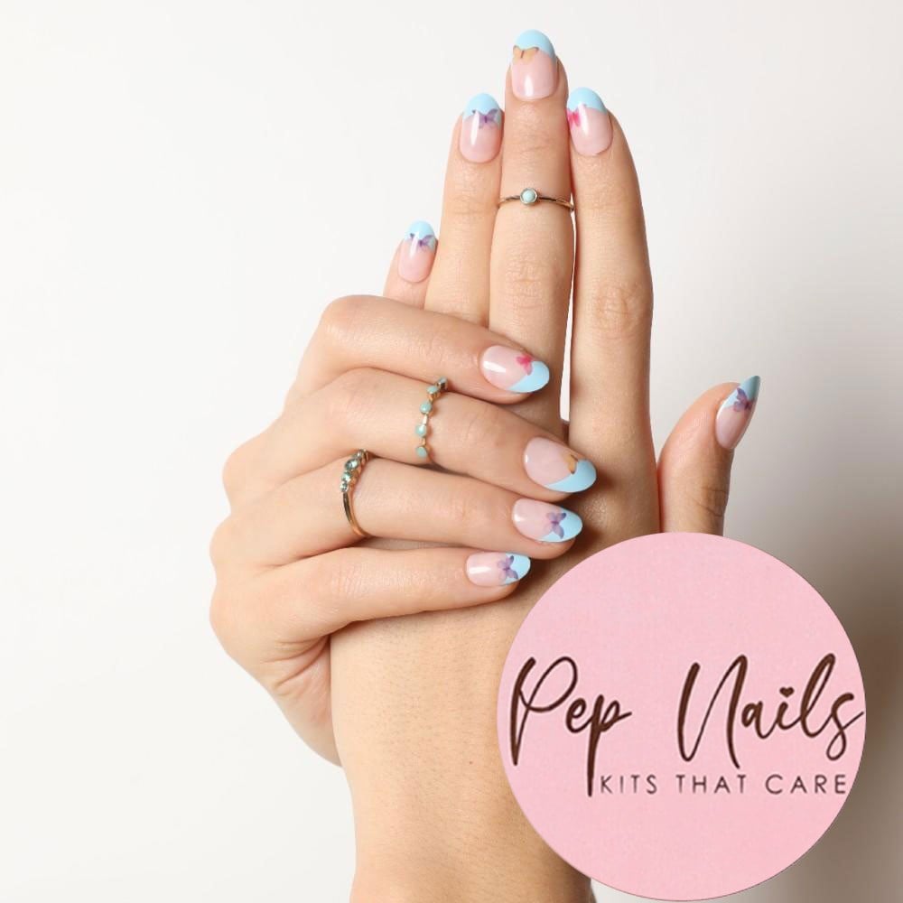 Pep Nails Short Oval Press On Nails (Butterfly Kisses) Price - Buy ...