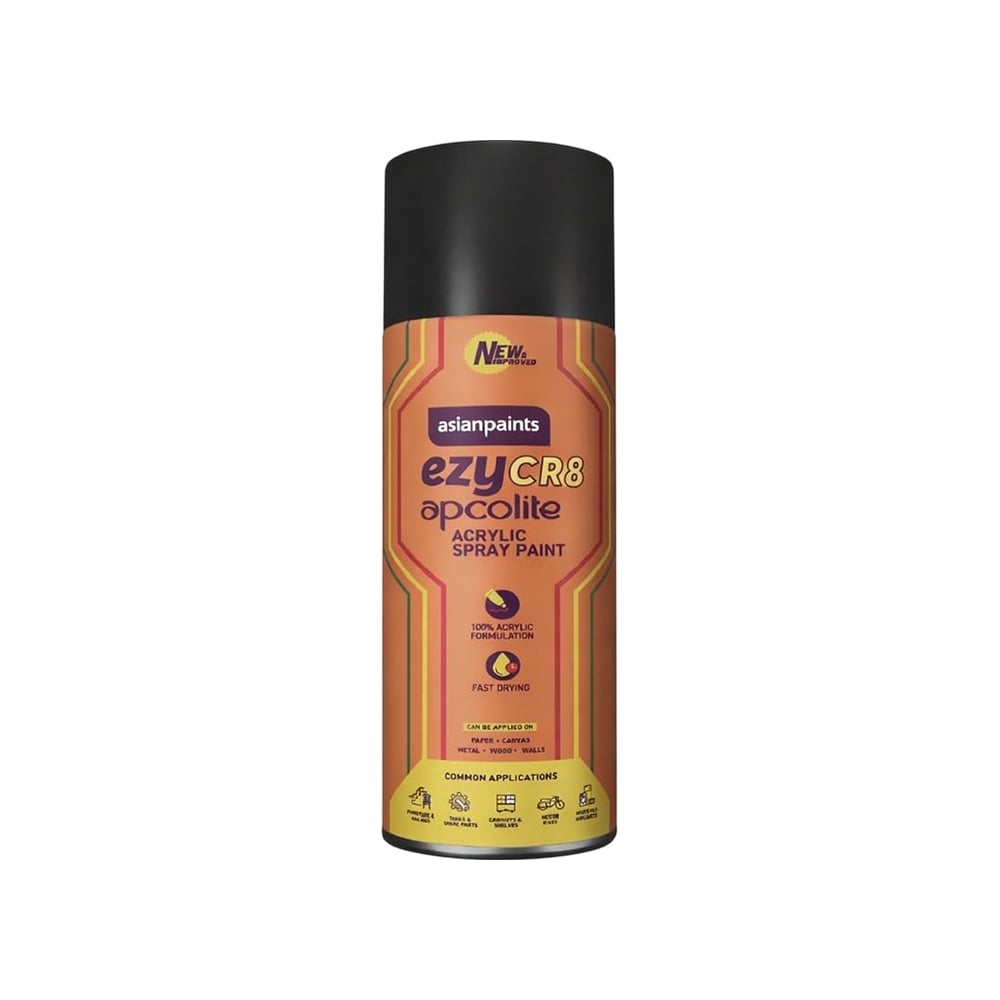 Asian Paints ezyCR8 Apcolite Matte Black Spray Paint Price - Buy Online ...
