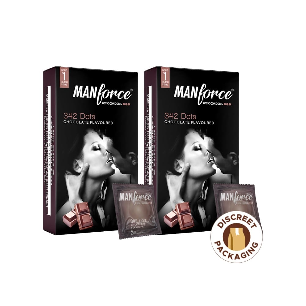 Manforce Xotic Dotted Condom - Chocolate Flavour - Pack of 2 Price ...