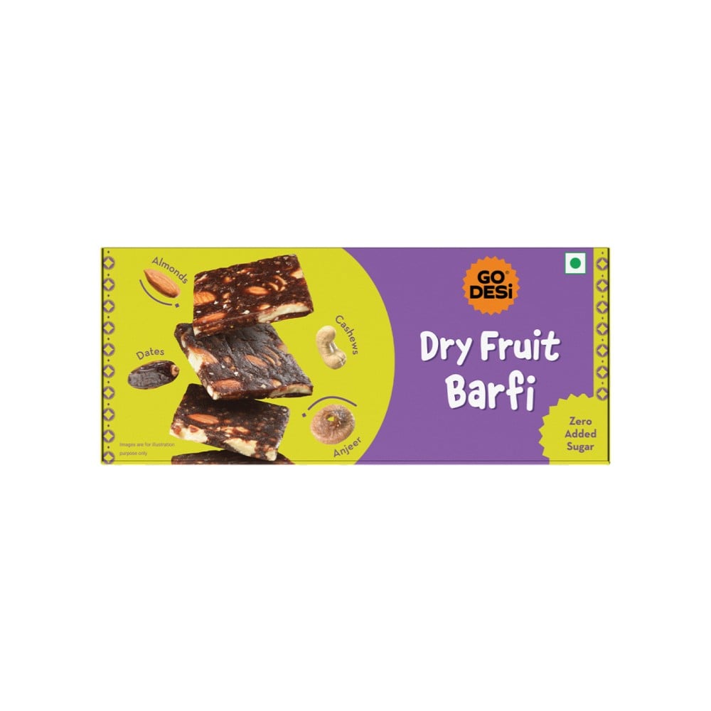 Dates Dry Fruit Barfi by GO DESI Price - Buy Online at ₹164 in India