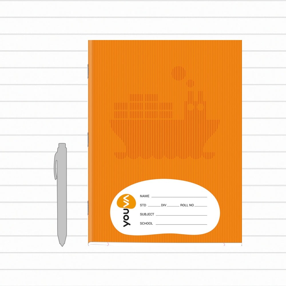 Youva One Side Ruled Single Line Notebook (B5, Orange) Price - Buy ...