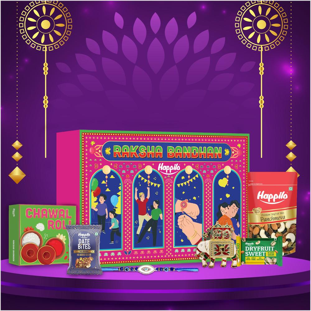 Happilo Premium Rakhi Dry Fruits Gift Pack Price - Buy Online at ₹490 ...