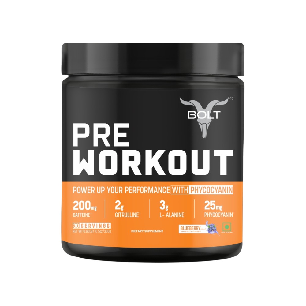 Bolt Pre Workout For Explosive Energy (Blueberry) Price - Buy Online at ...