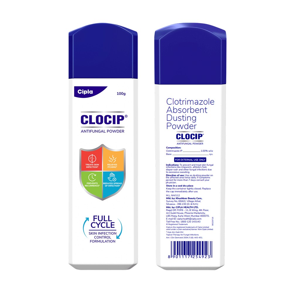 Clocip Anti Fungal Powder Of 100 Gm Price - Buy Online at ₹124 in India