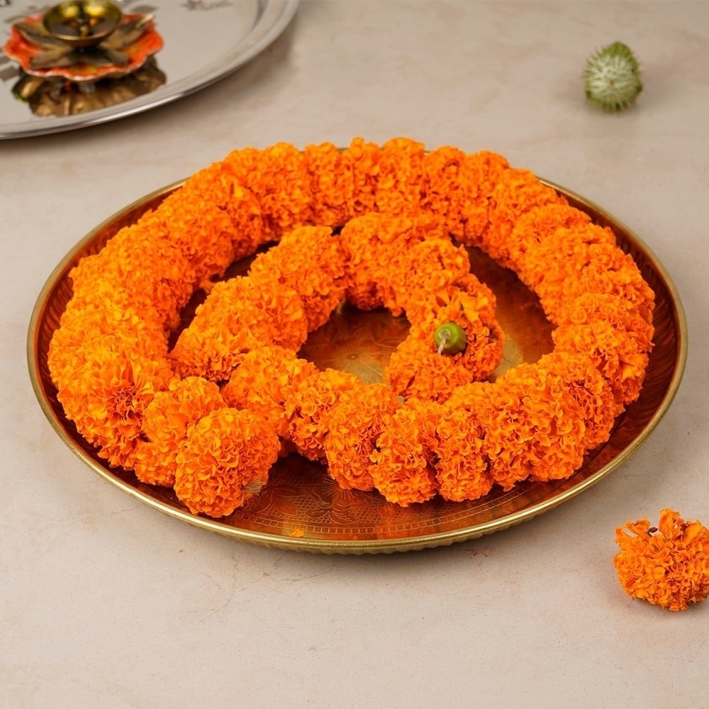 Orange Marigold Flower String Price - Buy Online at Best Price in India