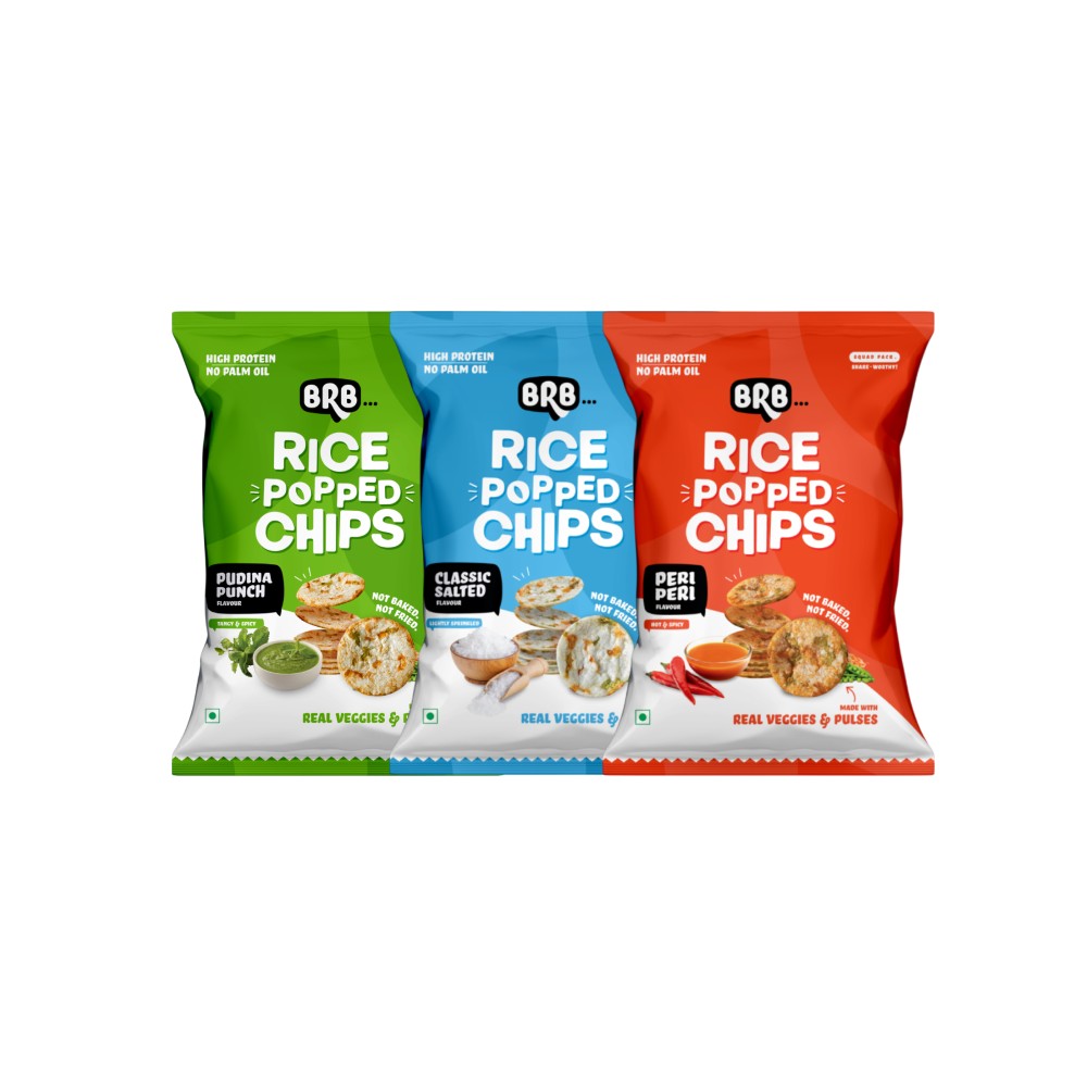 BRB Peri Peri Rice Popped Chips + BRB Pudina Punch Rice Popped Chips ...