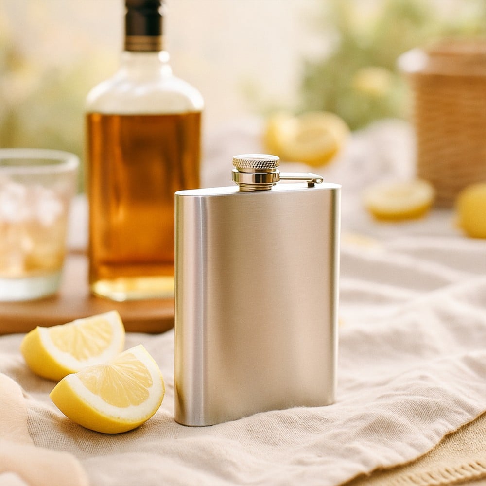 Stainless Steel Hip Flask (200 ml) by Picfest Price - Buy Online at ...