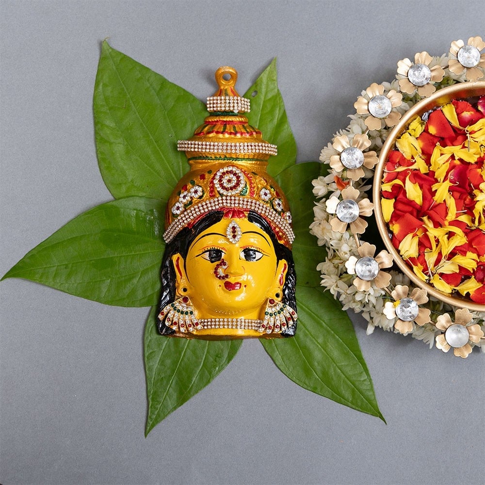 Decorated Varamalakshmi Face God Idol Svasti Price - Buy Online at Best ...