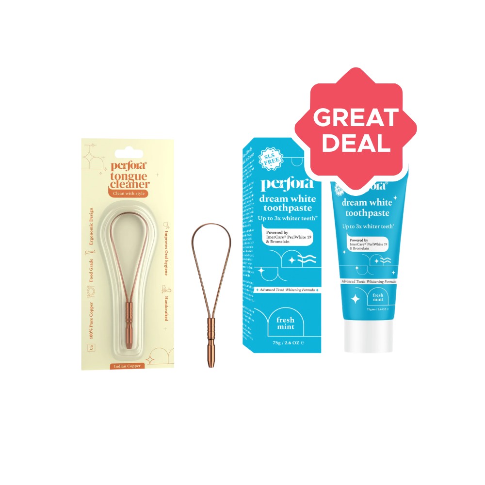 Perfora Dream White - Whitening Toothpaste + Copper Tongue Cleaner ...