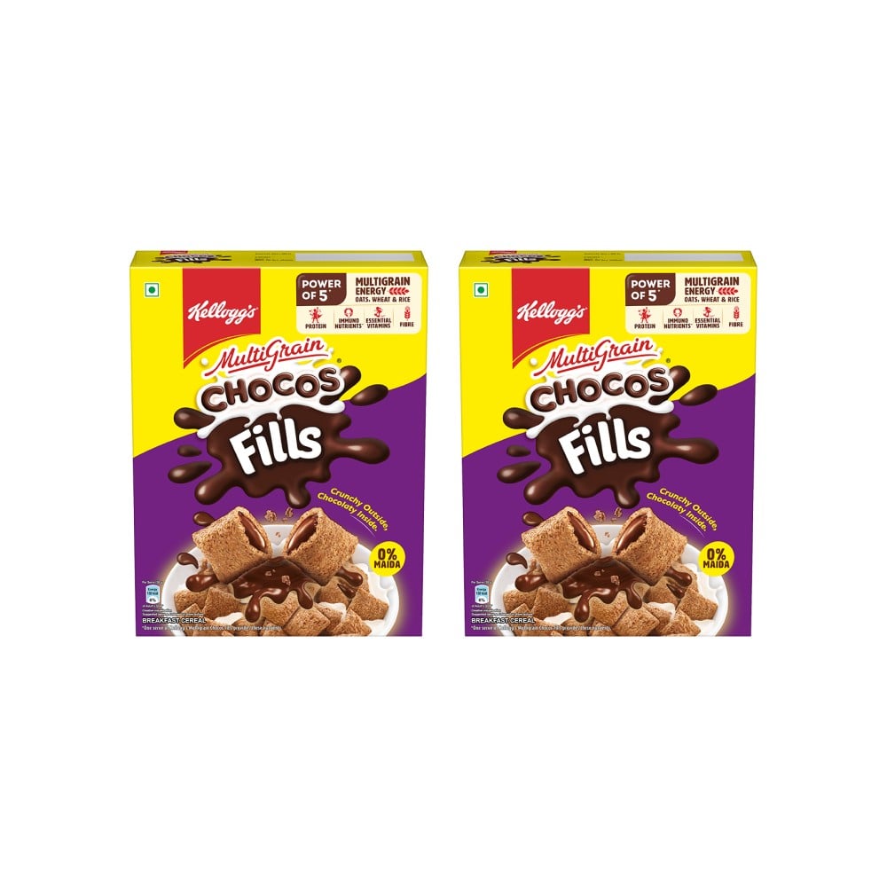 Kellogg's Double Chocolaty Fills Chocos (Crunchy Outside, Creamy Inside ...