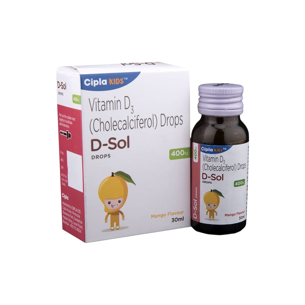 D Sol 400iu Mango Flavour Drops 30ml Price - Buy Online at ₹83 in India