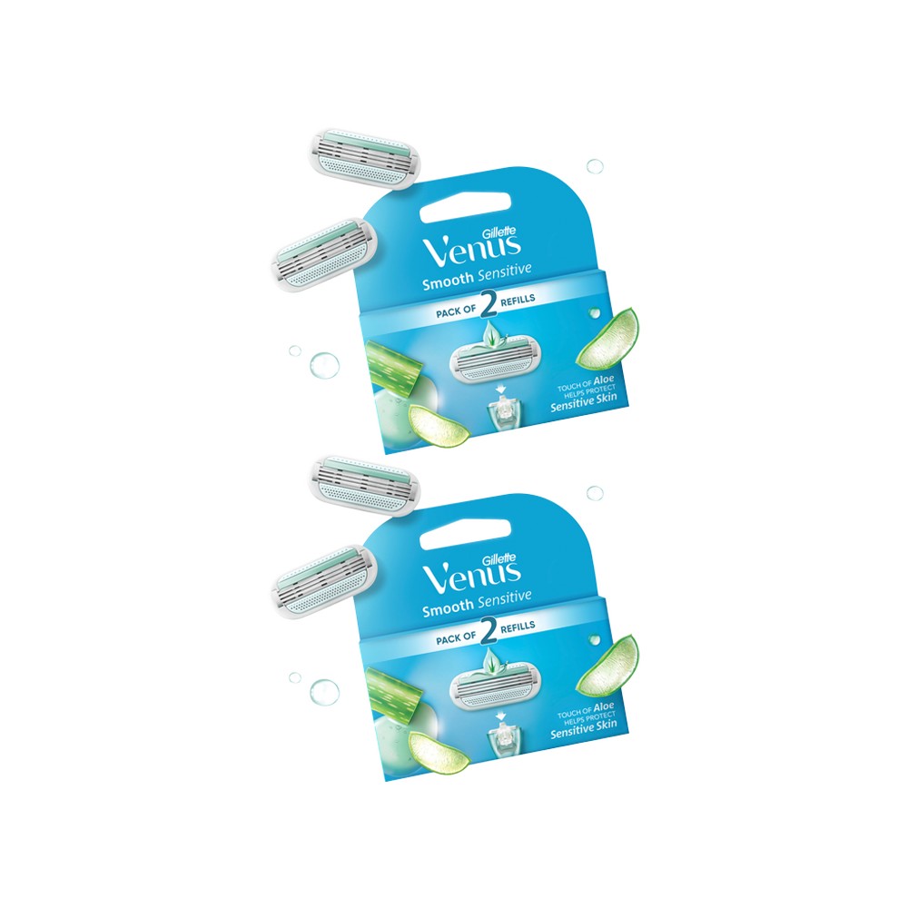 Gillette Venus Smooth Women Hair Removal Women's Razor Cartridge (Aloe ...