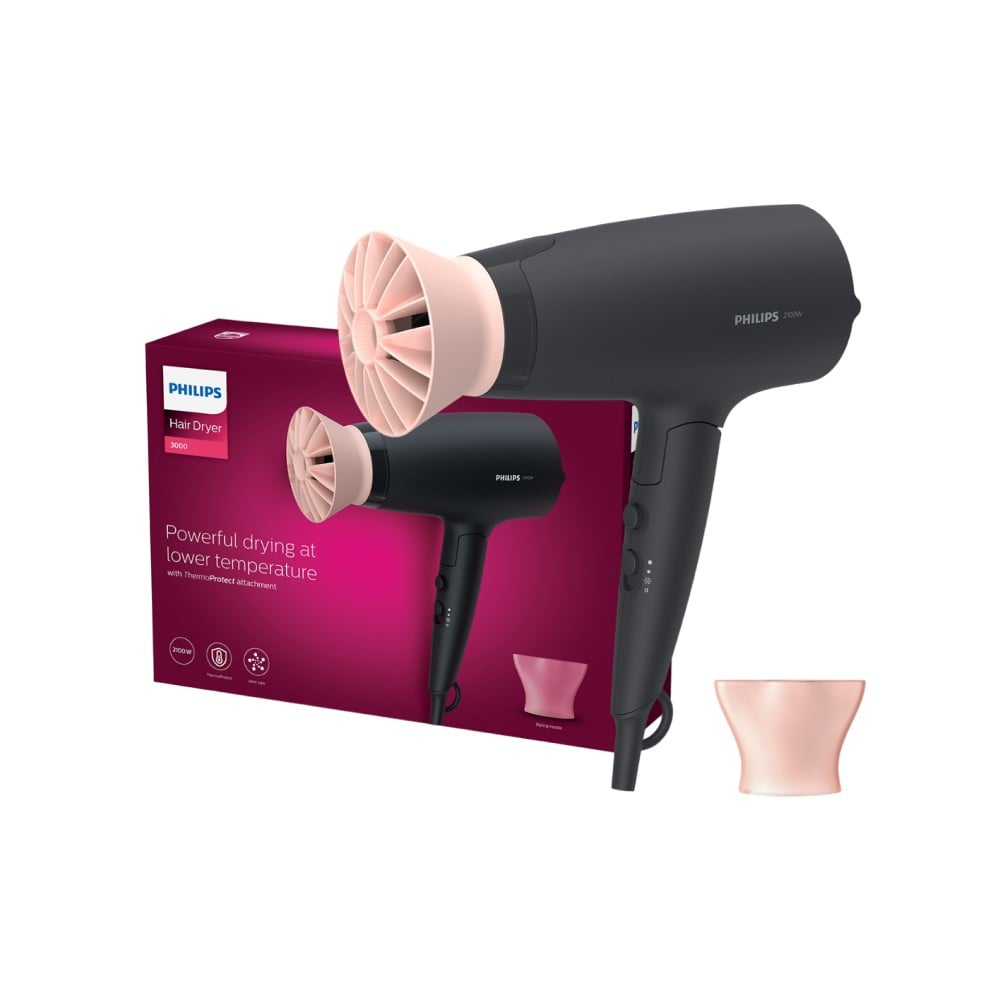 Philips Thermoprotect Compact Hair Dryer (Black, 2100W) Price - Buy ...