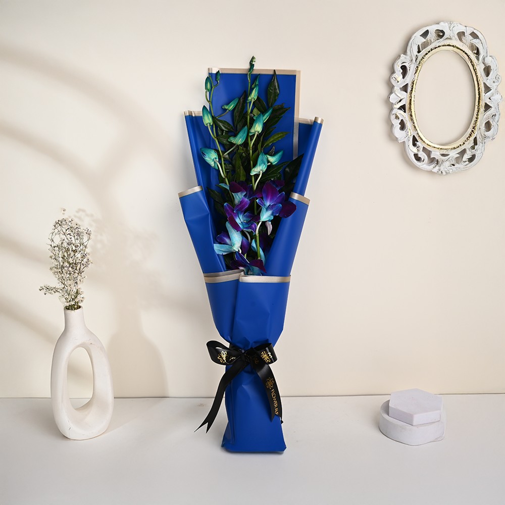 FlowerAura 2 Orchids Arrangement Bouquet Price - Buy Online at Best ...