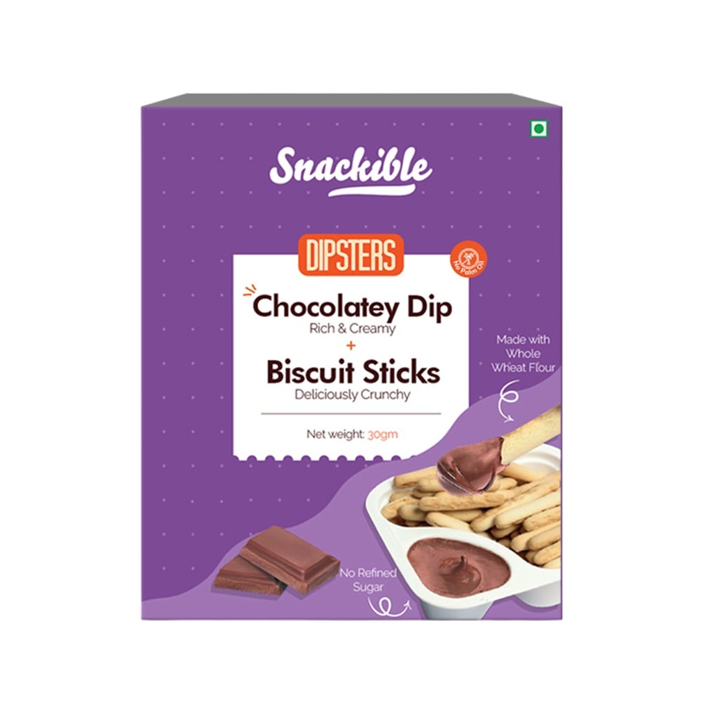 Snackible Biscuit Sticks with Chocolatey Dip Price - Buy Online at ₹33 ...