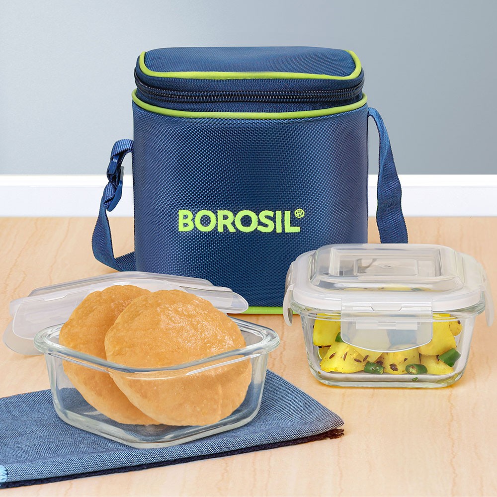 Borosil Glass Glass Lunch Box (Microwave Safe) (320 ml) Price - Buy ...