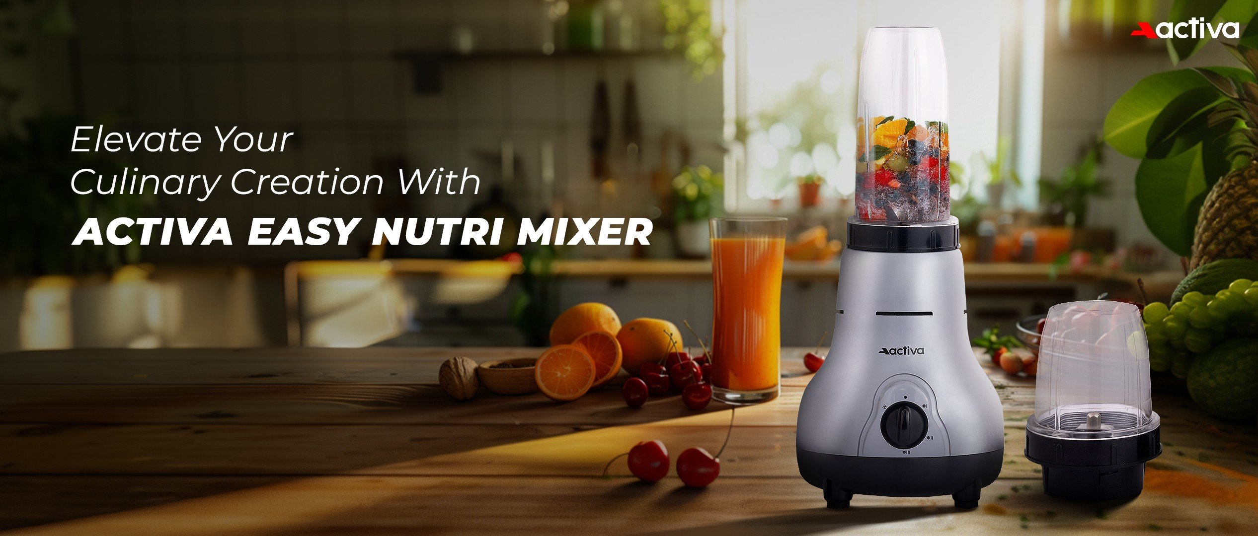 Activa Easy Mix Nutri 2 Jar Mixer Grinder (500 W, Grey) Price - Buy ...